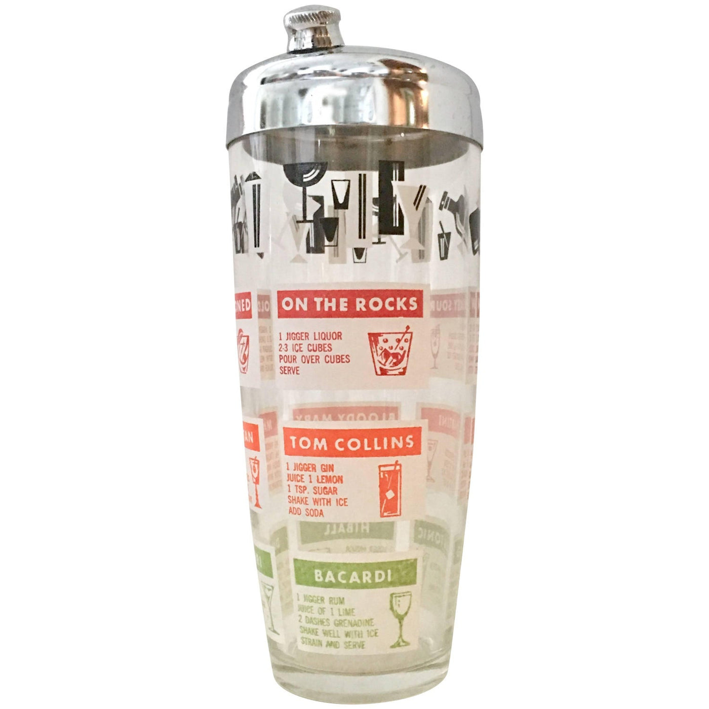 COCKTAIL SHAKER WITH RECIPES – Advanced Mixology