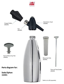 iSi North America Stainless Steel Soda Siphon, 1 Quart – Advanced Mixology