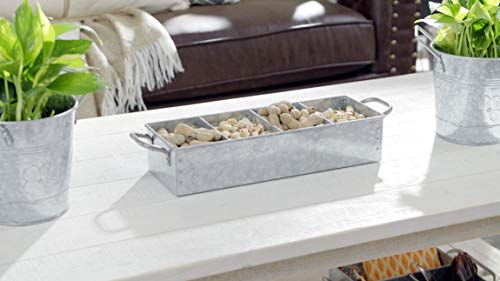 WH Walford Home Galvanized Metal Storage Tray – Rustic Farmhouse Decor ...